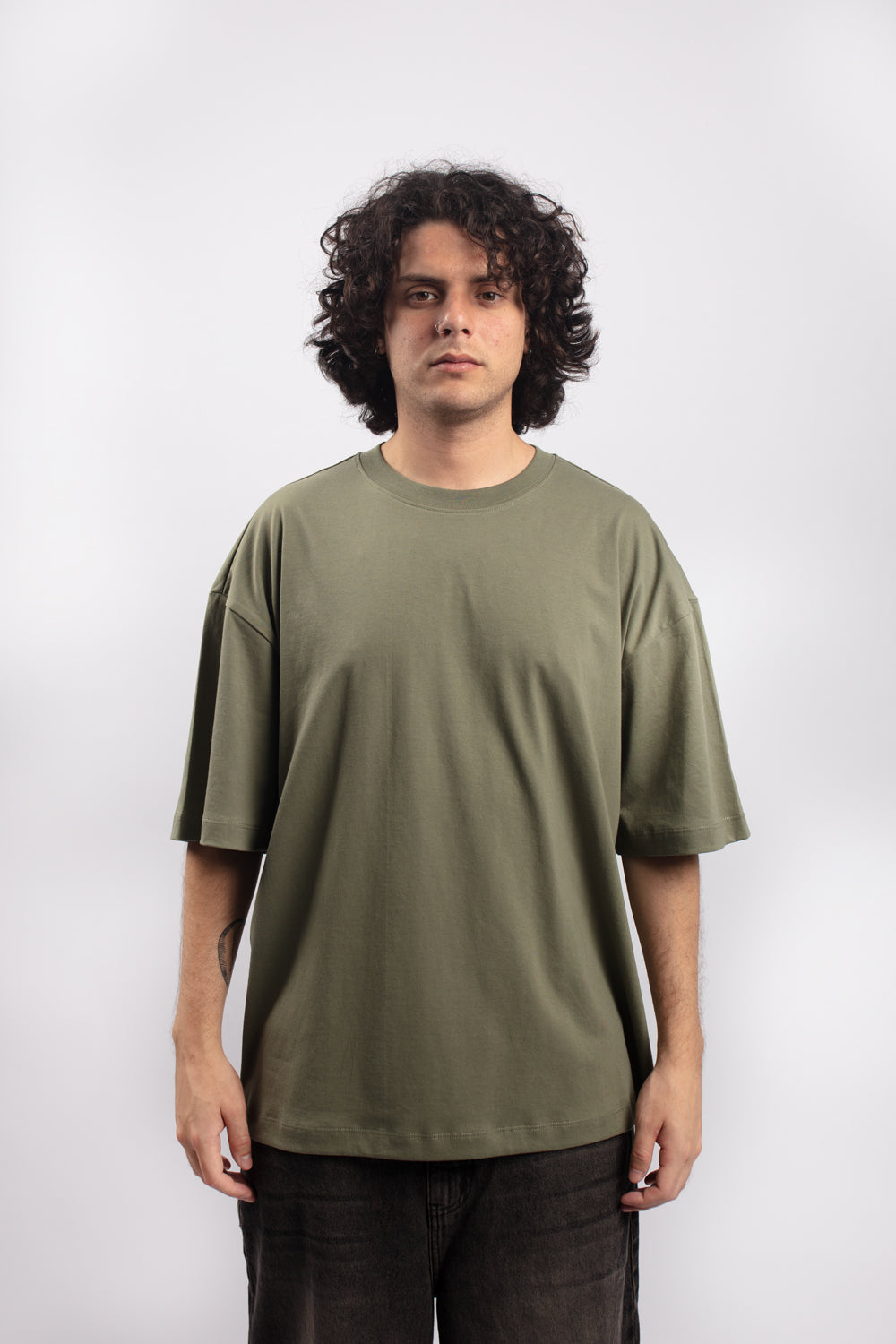 Military Green Oversized Polo Shirt – Balboni